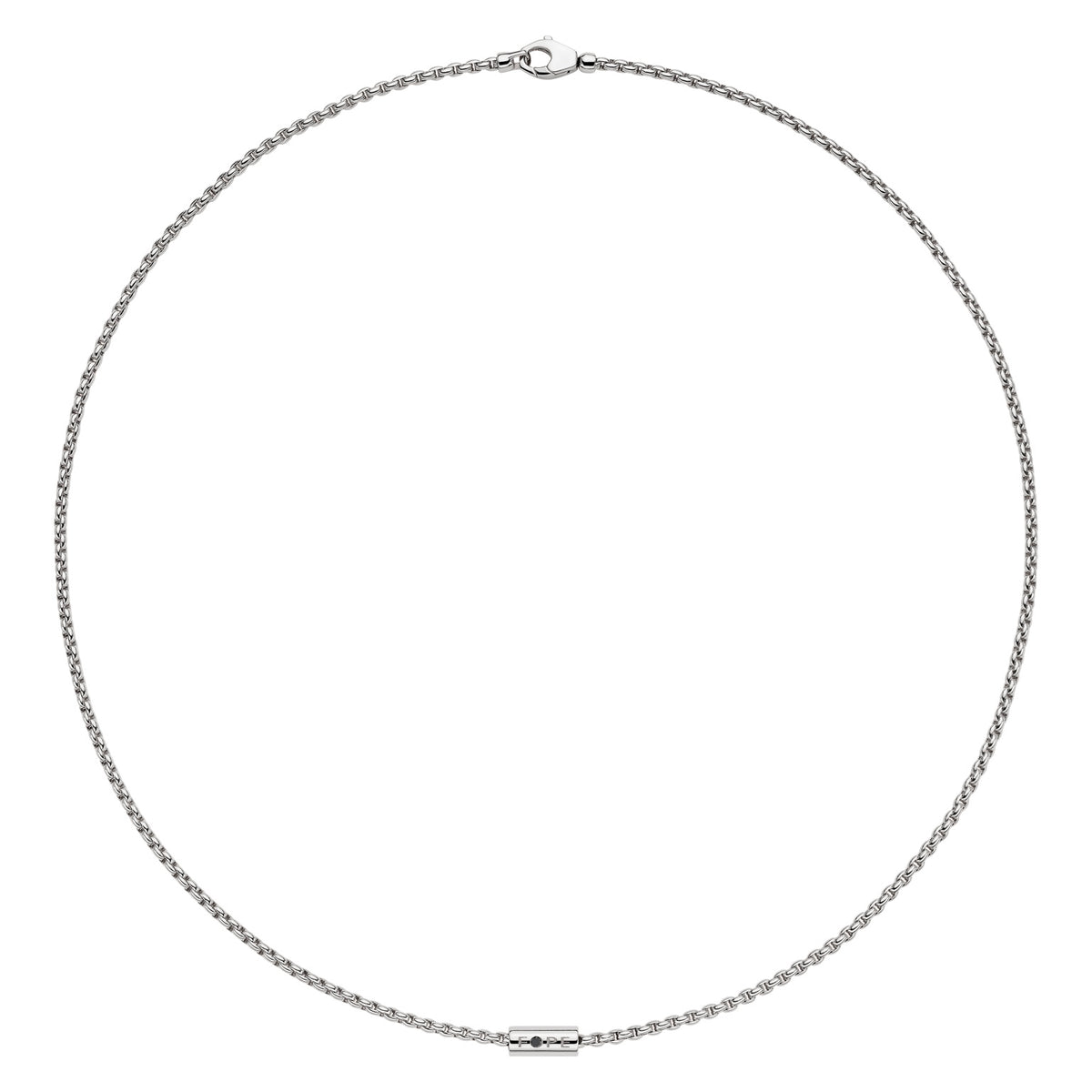 FOPE ARIA 18K Gold Necklace with Ornamental Clasp and a Black Diamond ...