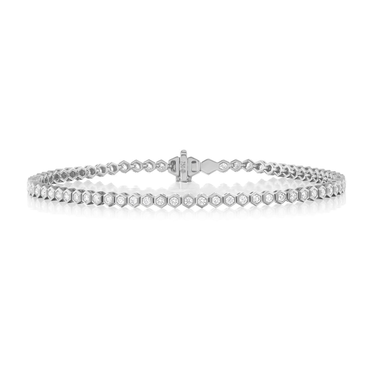 Hex Collection Round Diamond Bracelet in 18K Gold – Jackson Hole ...