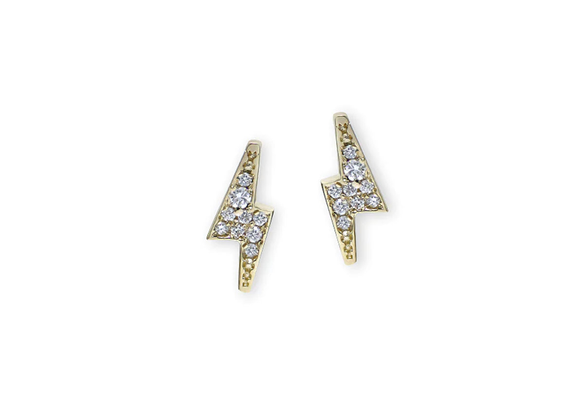 AZTEC LIGHTENING BOLT STUDS IN 14K YELLOW GOLD – Jackson Hole Jewelry ...