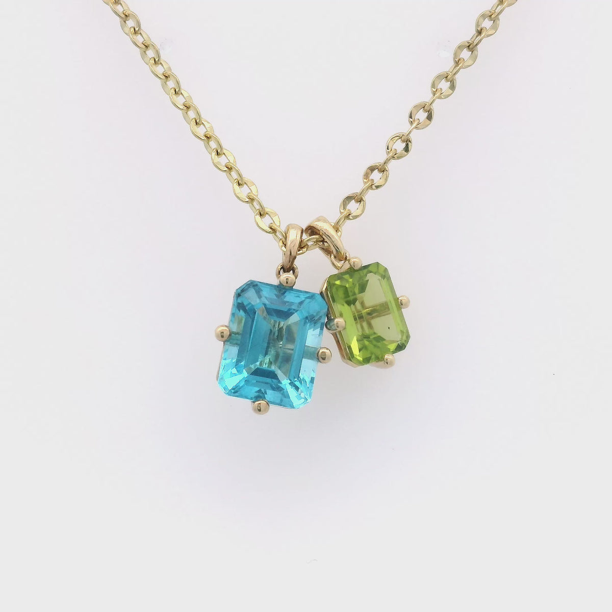 Blue Topaz and Peridot Necklace – Jackson Hole Jewelry Company