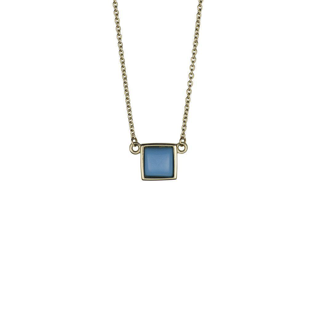 Sleeping Beauty Tiny Turquoise Square Necklace – Jackson Hole Jewelry ...